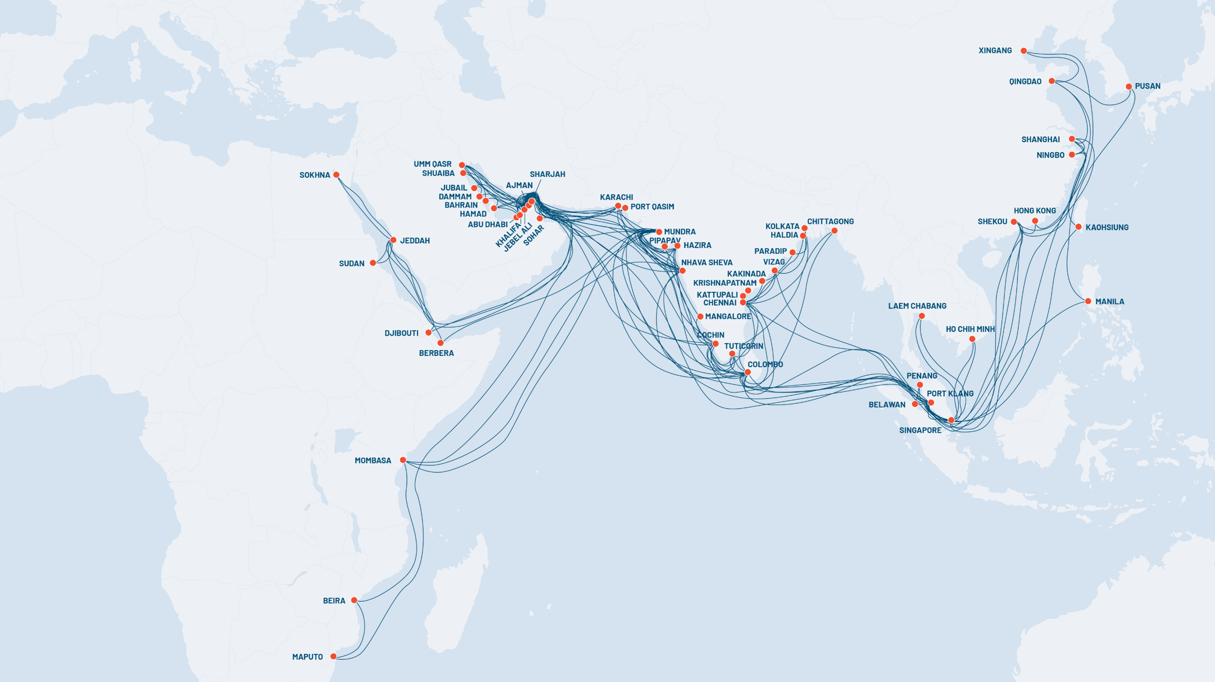 Feeder Services Asia | Middle East | Africa | Unifeeder