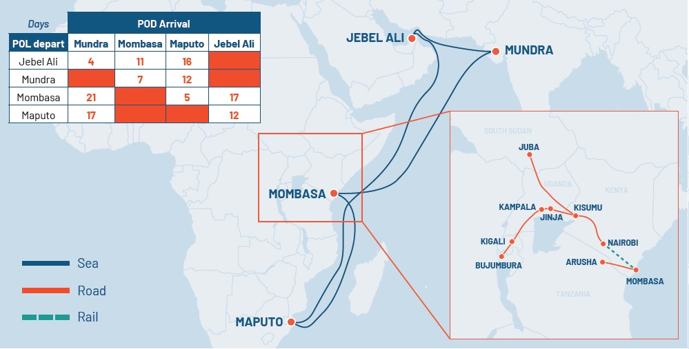 New MJI Service for East Africa cargo via Mombasa, Kenya. | Unifeeder