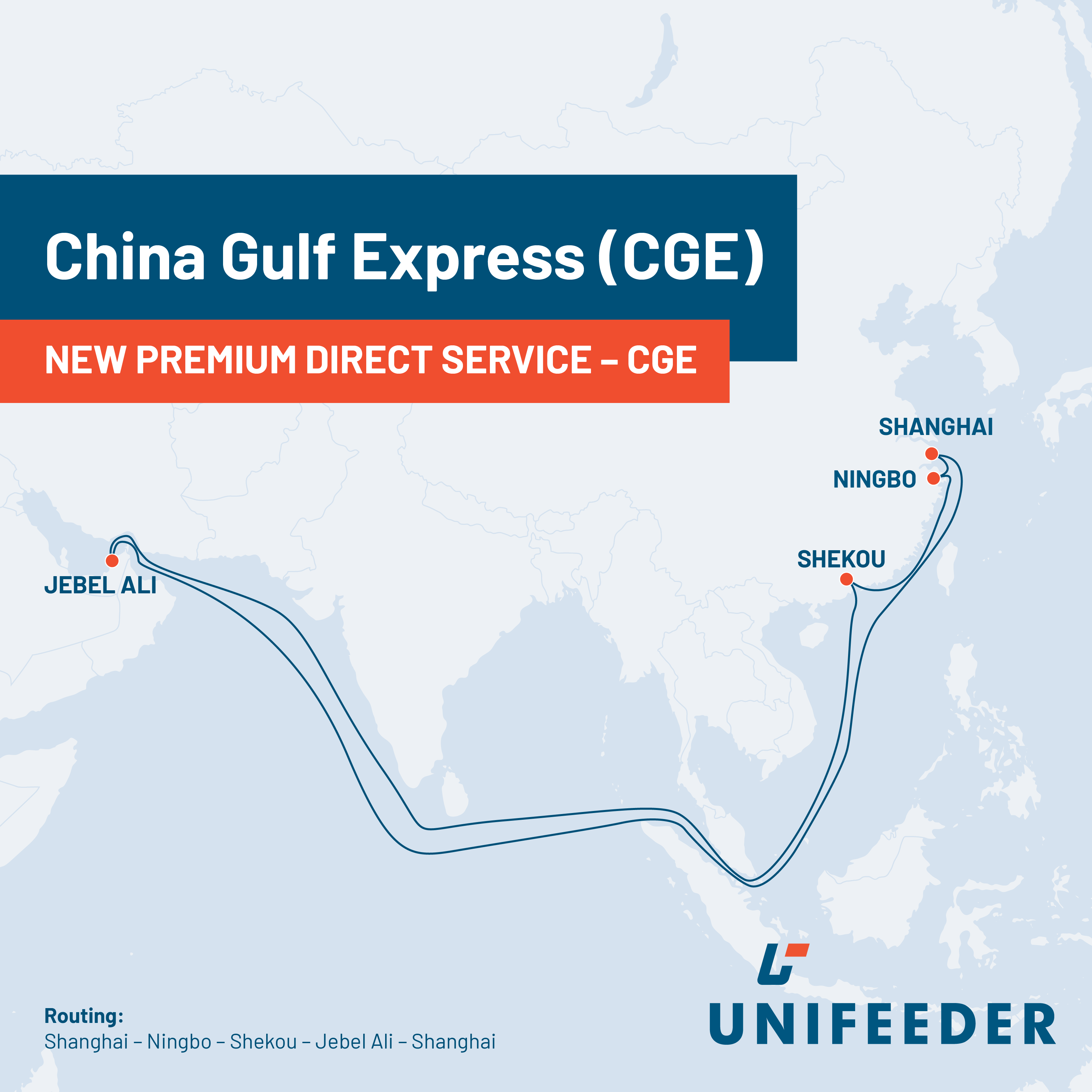 New Premium Service - China Gulf Express (CGE) | Unifeeder